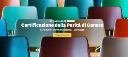15 febbraio ore 11 – Certificazione della Parità di Genere — Italiano